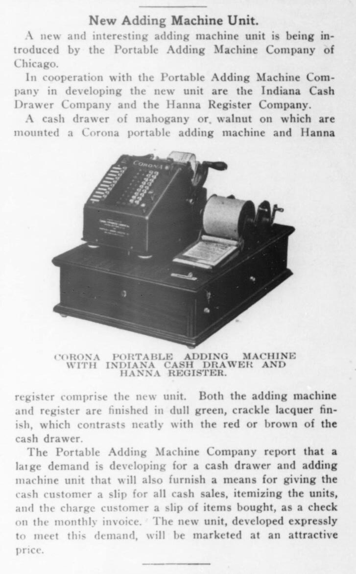 Portable Adding Machine / Corona - Jaap's Mechanical Calculators Page